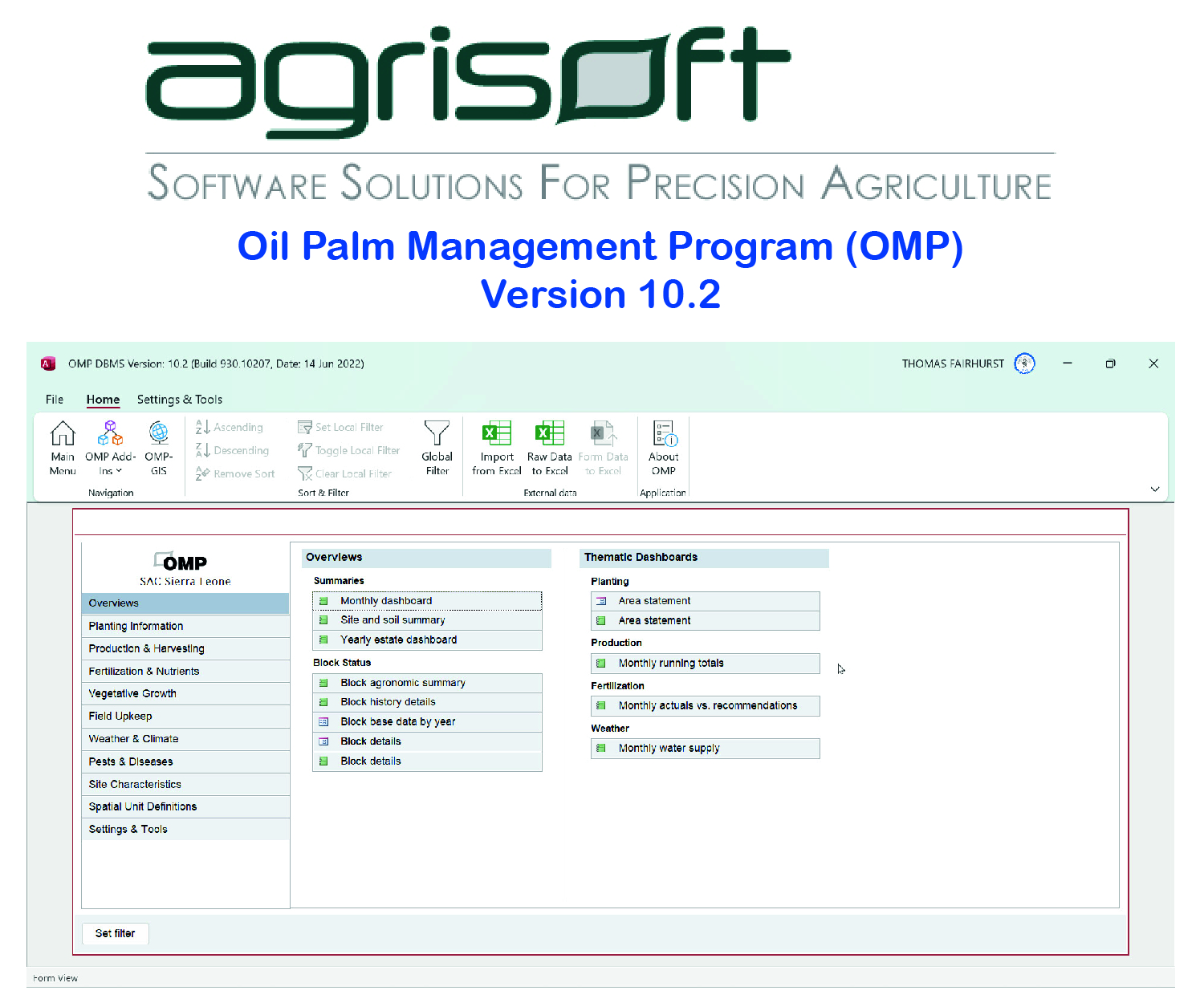 Agronomic Management Information Sytstem (OMP) - Tropical Crop ...